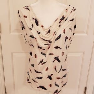 H&M | Tops | Hm Bird Cowl Neck Top S | Poshmark